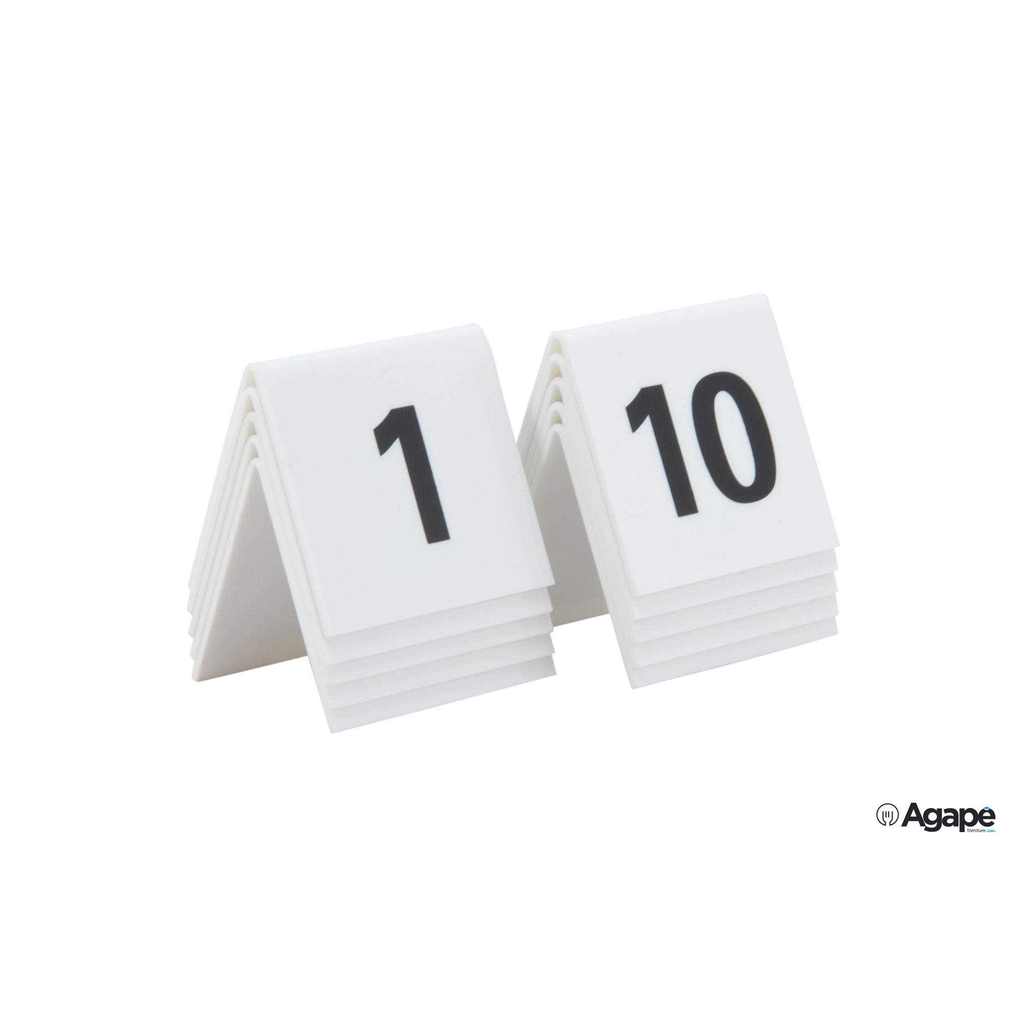 Segnaposto-Confezione Numeri Da 1 A 10 Tn-1-10-Wt - Shop Agape Forniture